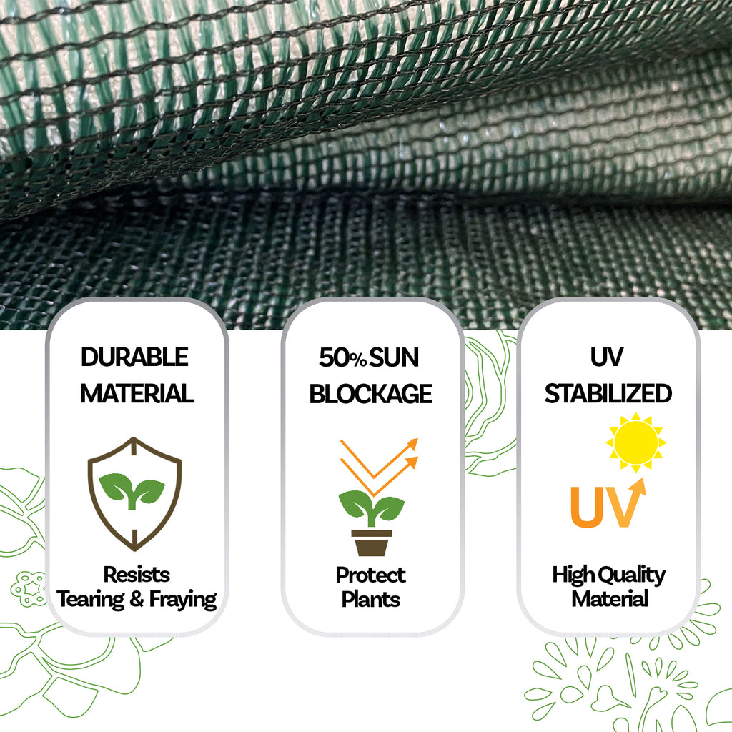 Alion Home 50% Sun Block Garden Netting Mesh - Green — Alion Home Inc